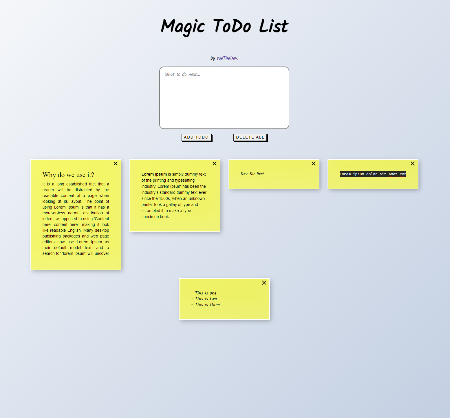 Tae's Amazing Portfolio Website